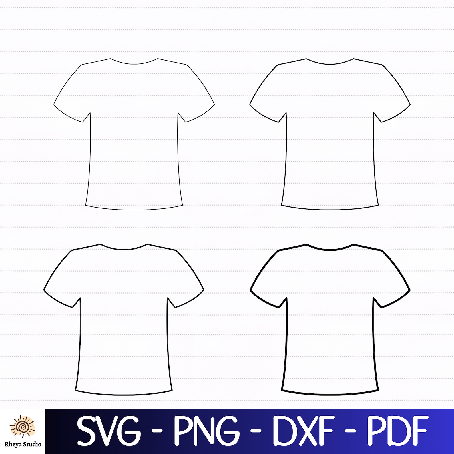 T-shirt Outline Svg Shirt Svg Digital Download Svg Dxf - Etsy
