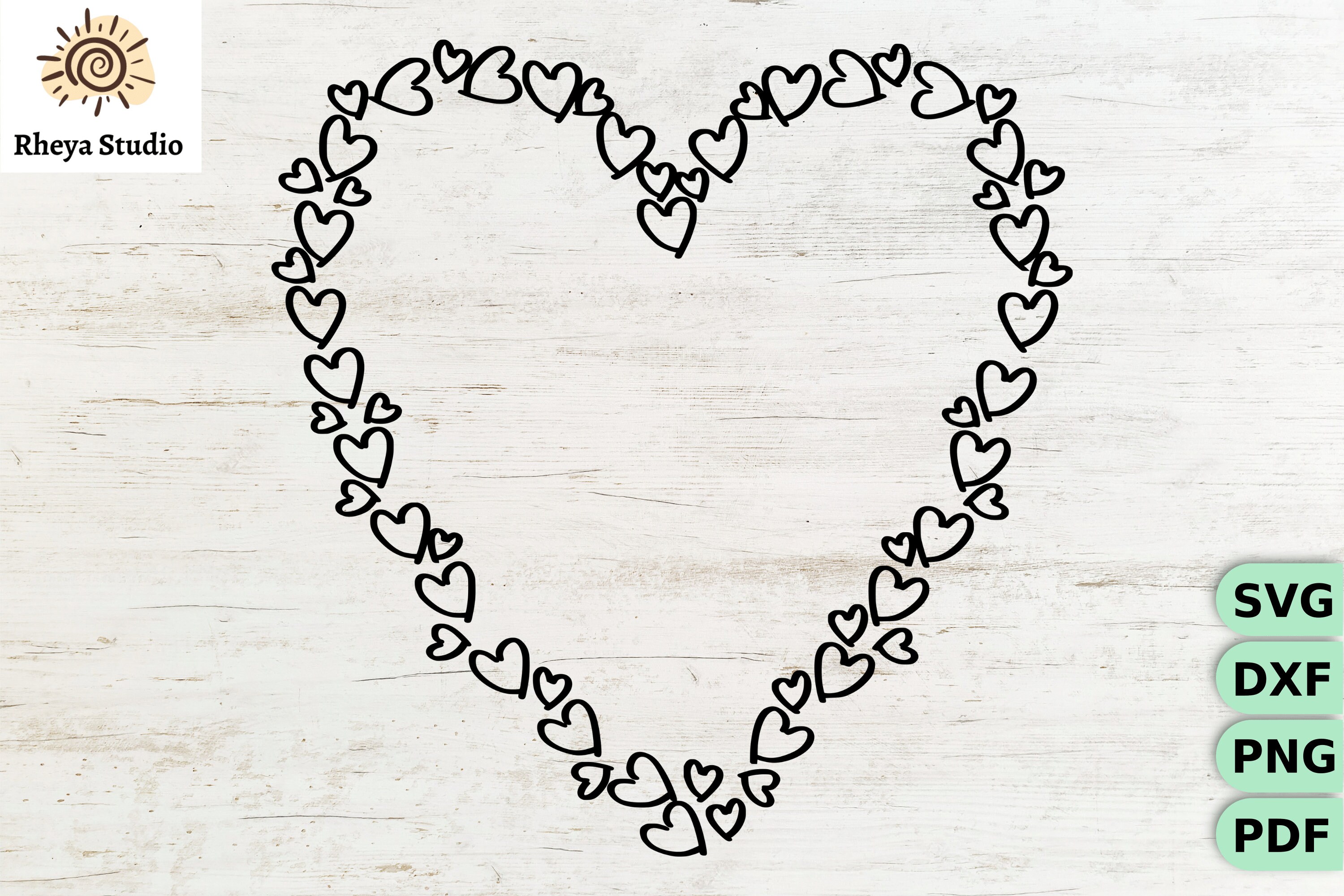 Heart Frame Svg Heart Border Svg Valentine's Day Svg - Etsy Canada