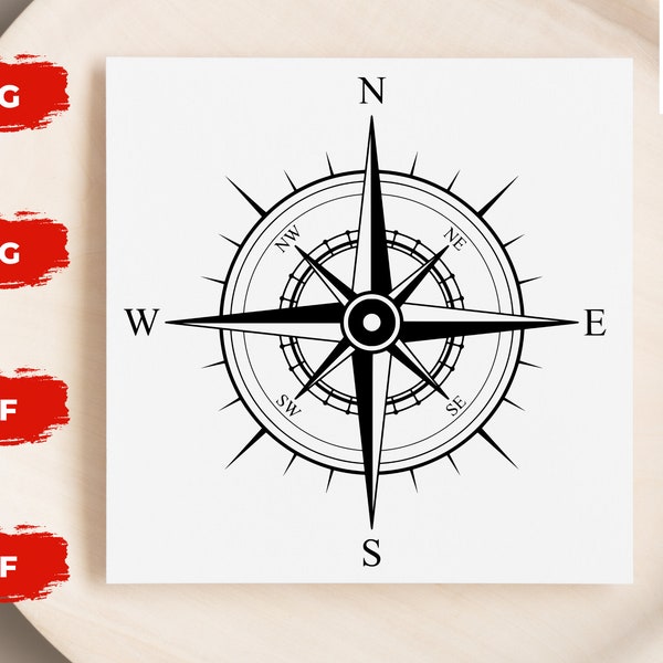 Compass Rose Print - Etsy