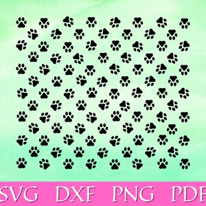 Paw Print Svg Pattern, Dog Paw Print Svg, Dog Print Svg - Instant ...