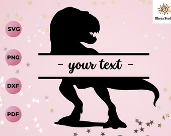 T Rex Name Frame Svg - Etsy