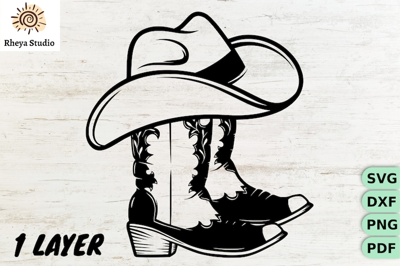 Cowboy Hat and Boots Svg Cowboy Hat Svg Cowboy Boots Svg - Etsy