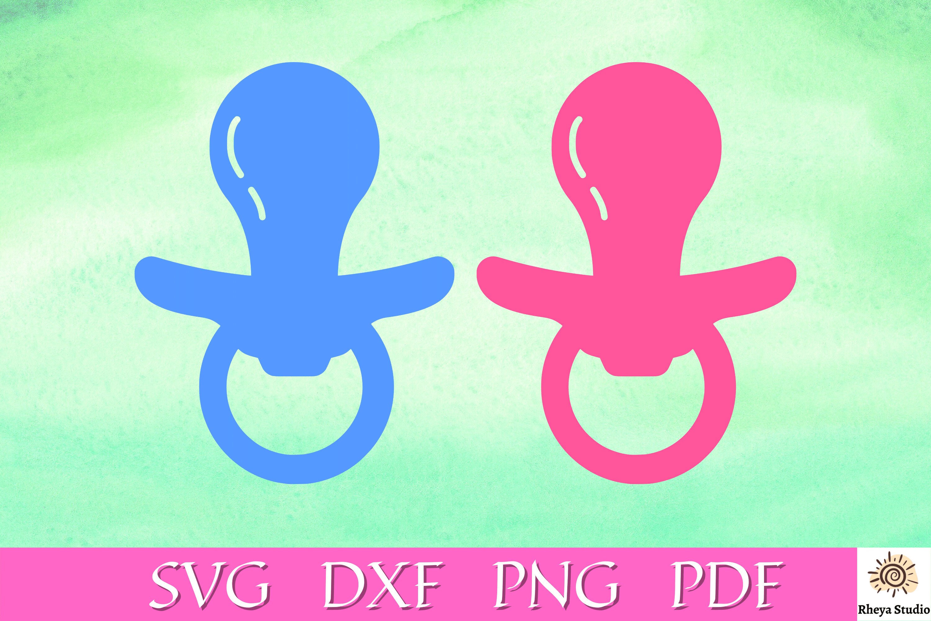 Baby Pacifier Svg Pink Pacifier Svg Blue Pacifier Svg - Etsy