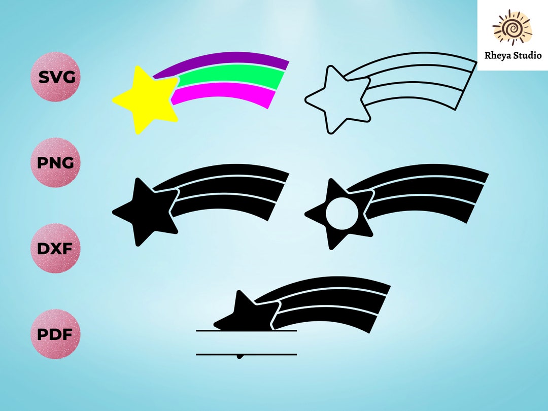 Shooting Star Svg, Star Silhouette, Stars Svg Bundle, Celestial Svg ...