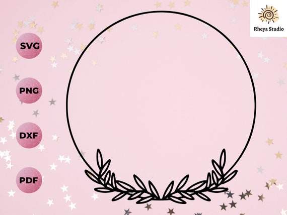 Leaves Frame Svg Floral Frame Svg Circle Frame Svg Digital - Etsy