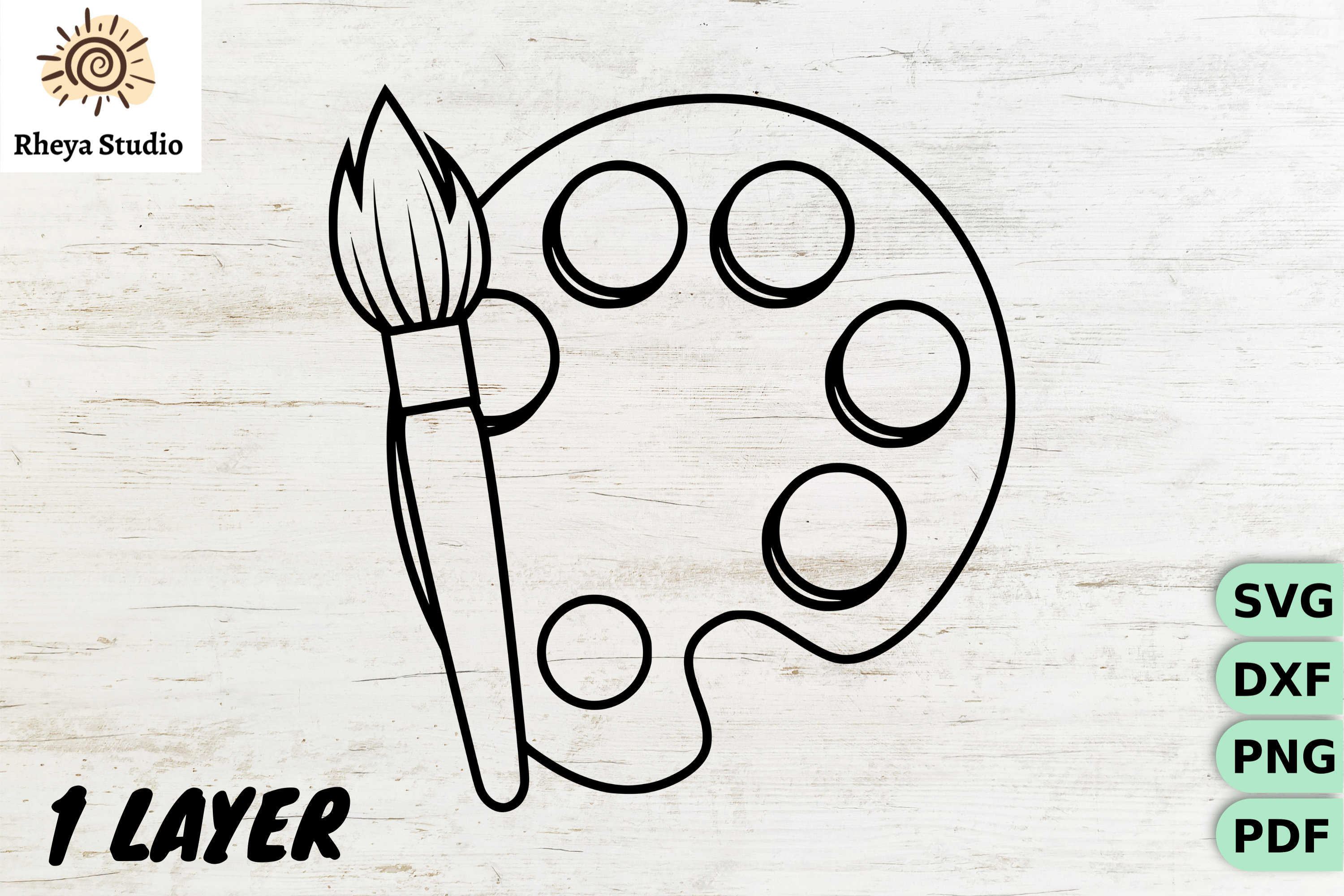 Paint Palette Svg Art Svg Paint Brush Svg Digital Download - Etsy