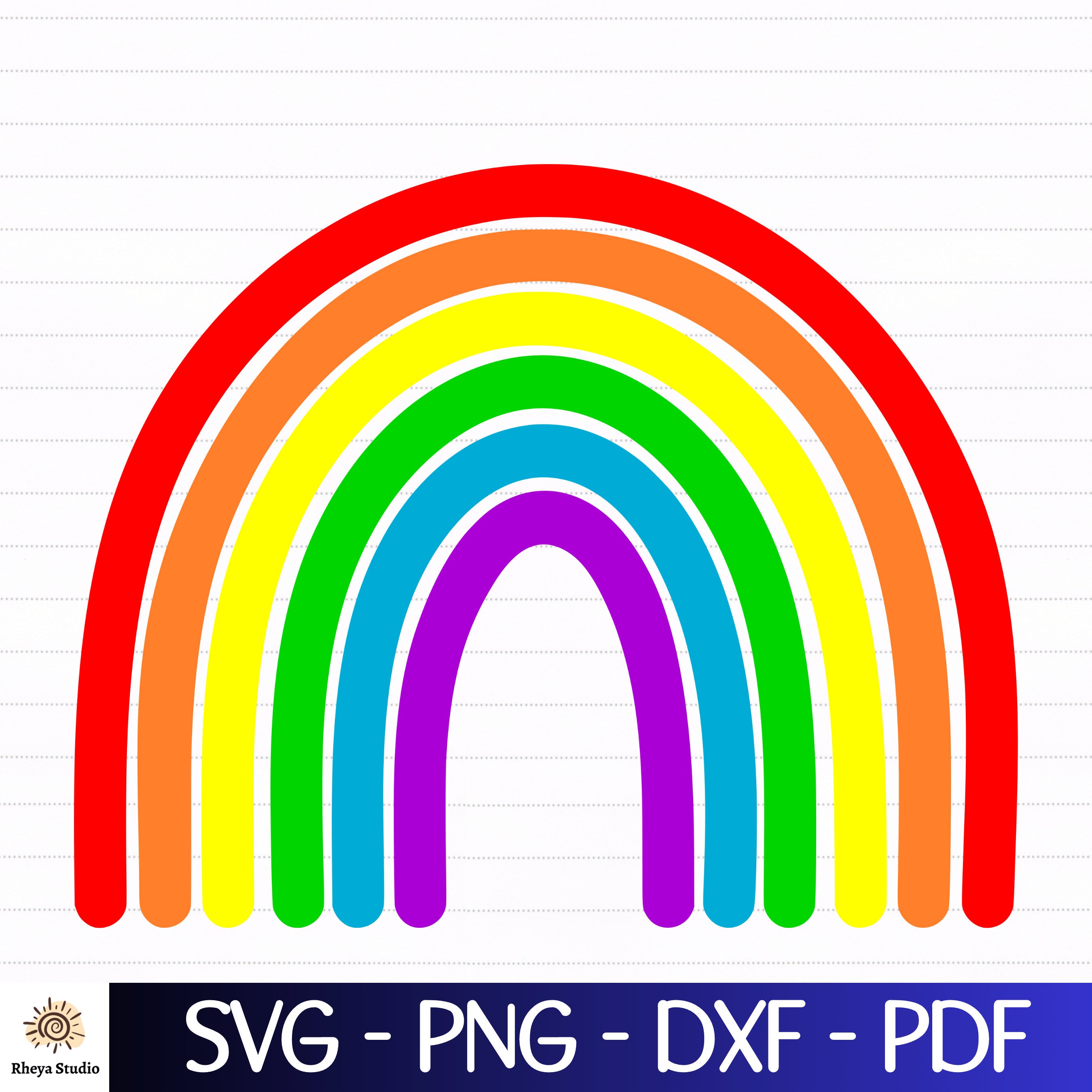 Rainbow Svg Rainbow Cut File Boho Rainbow Svg Digital - Etsy
