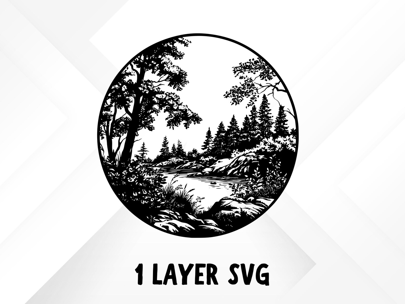 160+ Forest Circular Scenes SVG Bundle | Nature Landscape Svg Png Eps ...