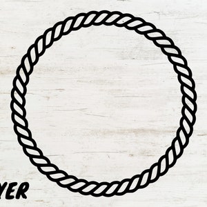 Rope Circle Frame Svg, Rope Monogram Svg - Digital Download Svg, Dxf ...