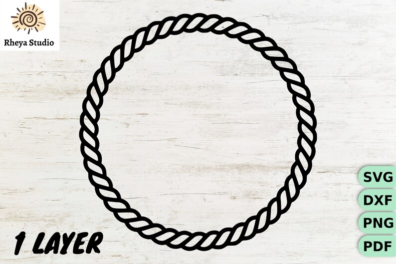Rope Circle Frame Svg Rope Monogram Svg Digital Download - Etsy