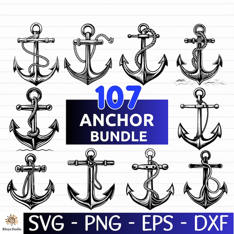 Rope and Anchor Dxf Files - Etsy