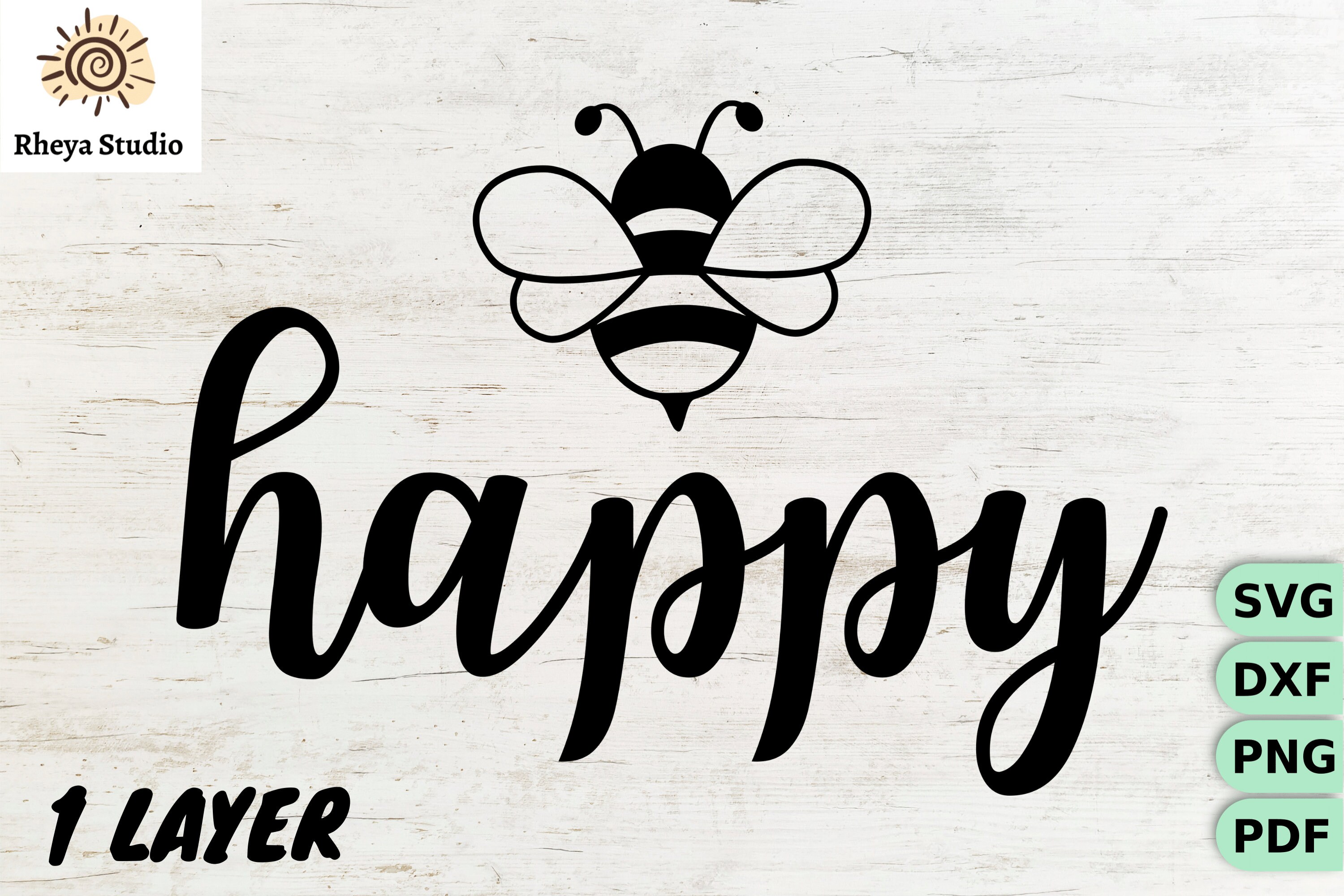 Bee happy svg Be happy svg Bee svg descarga digital svg - Etsy México