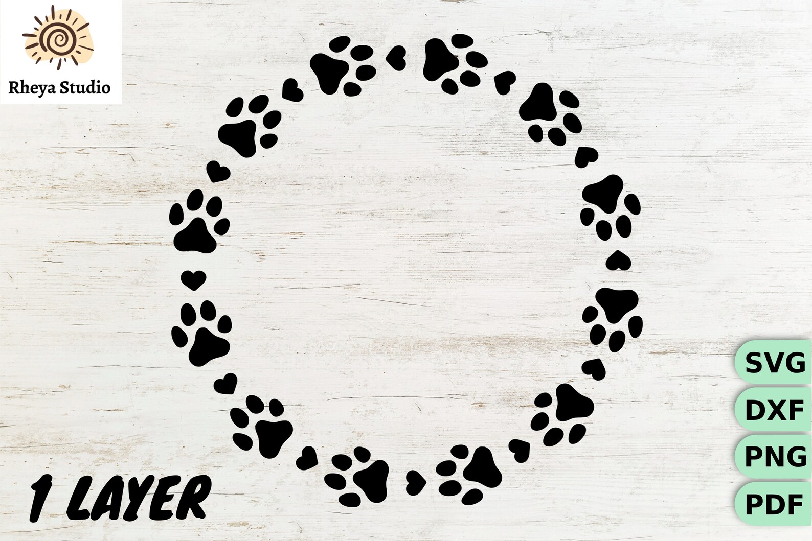 Dog Paw Frame Svg Frame With Paws Svg Digital Download Svg - Etsy