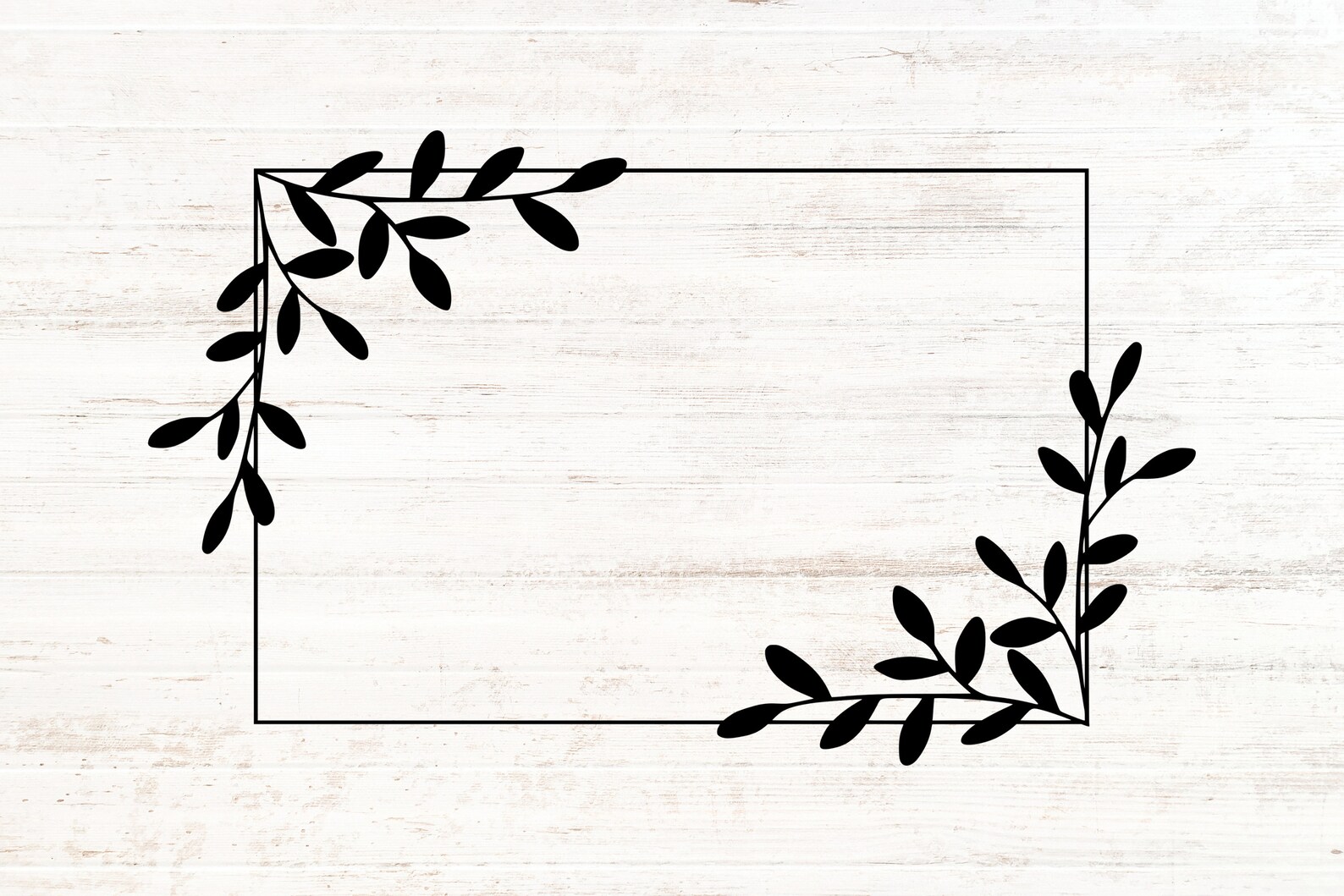 Leaves Frame Svg Floral Frame Svg Rectangle Frame Svg - Etsy