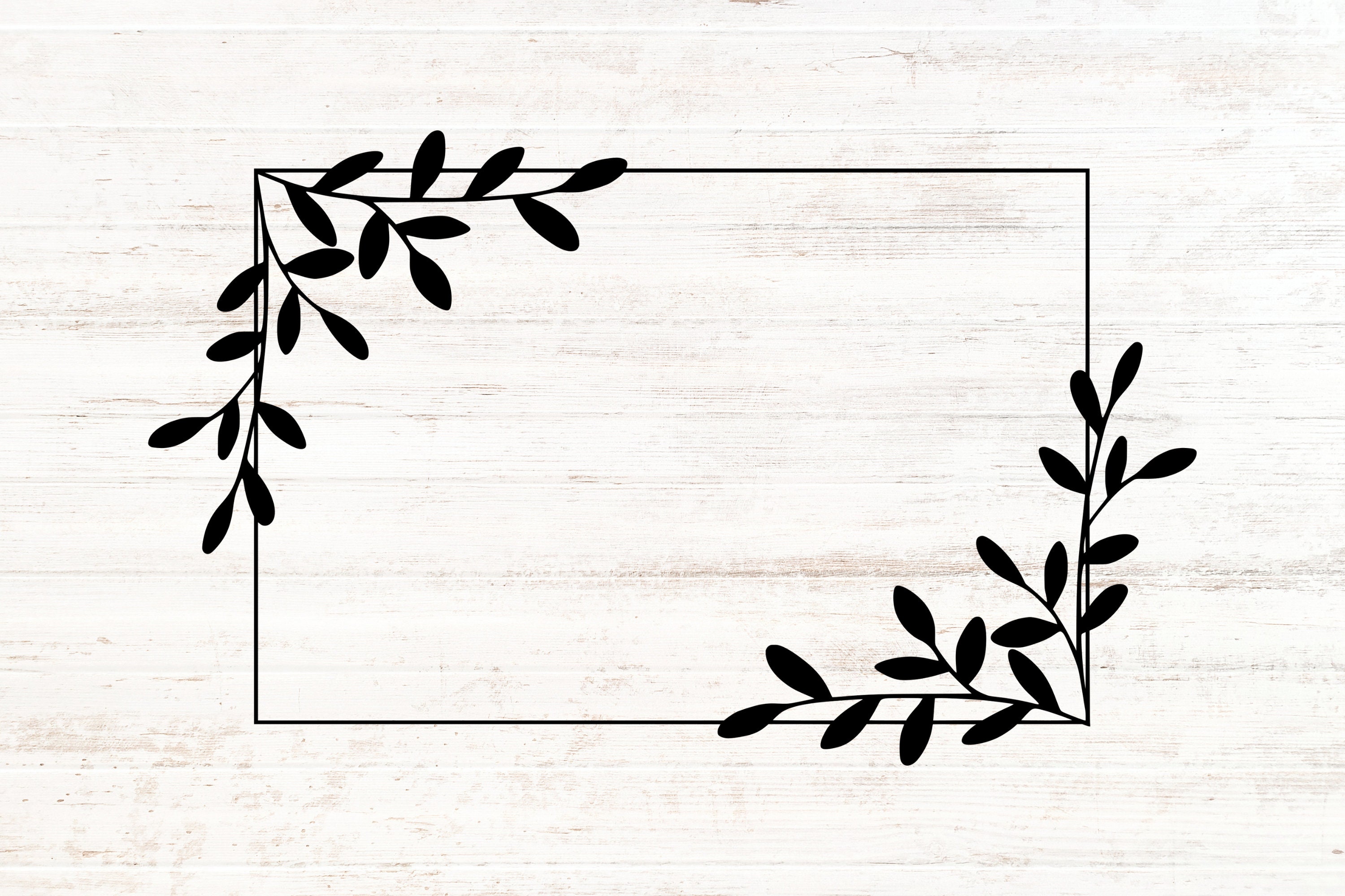 Leaves Frame Svg Floral Frame Svg Rectangle Frame Svg - Etsy UK