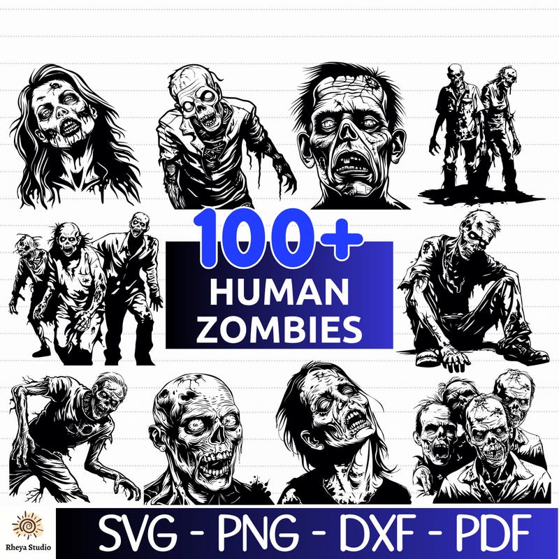 Walking Zombie Silhouette - Etsy