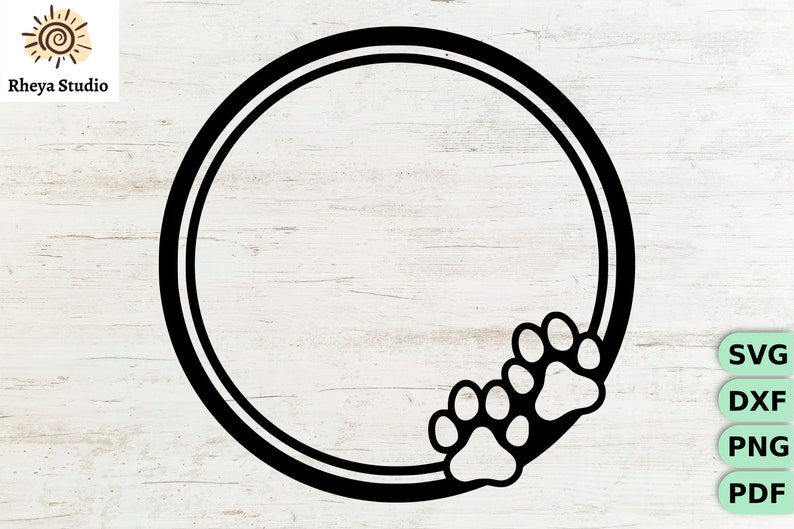 Dog Paw Frame Svg Frame With Paws Svg Digital Download Svg - Etsy