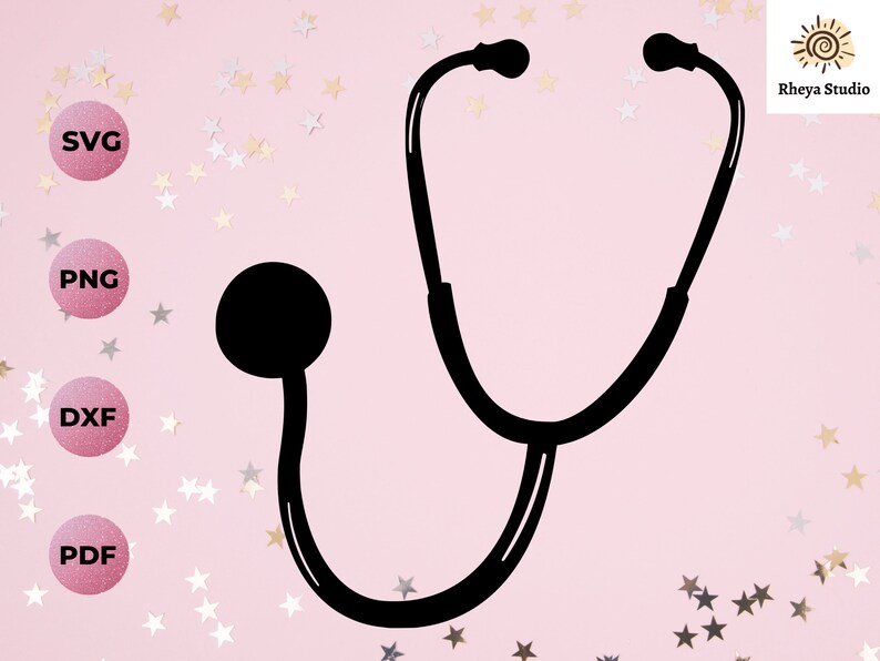 Estetoscopio svg Enfermera svg descarga digital svg dxf - Etsy México