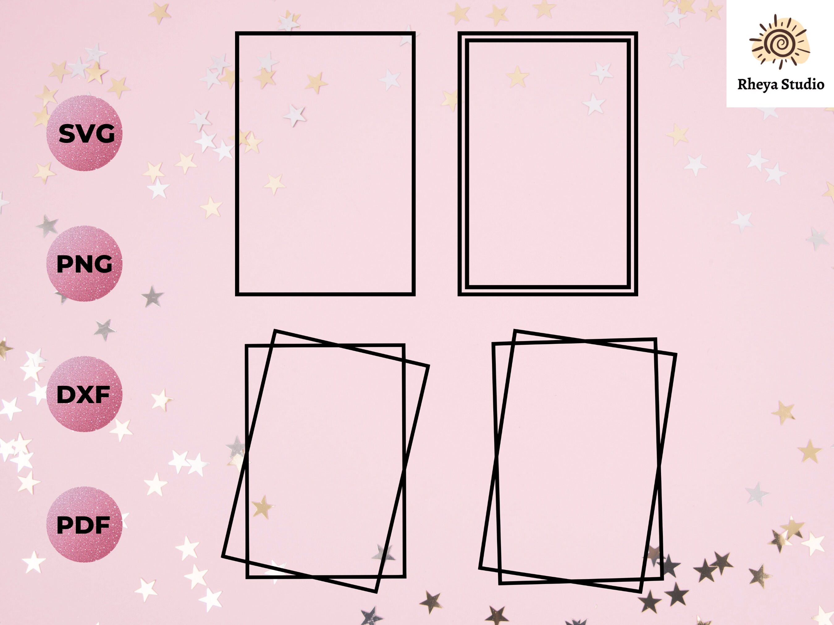 Rectangle Frame Svg Bundle Digital Download Svg Dxf Png - Etsy