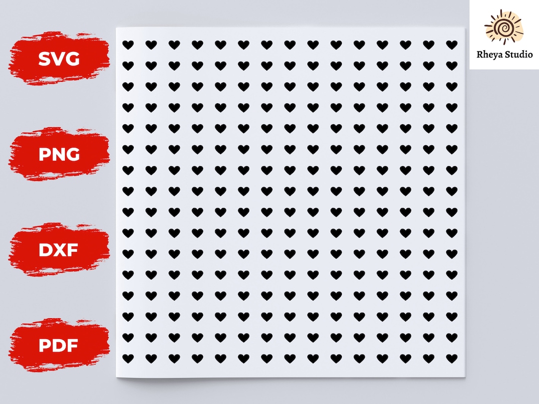 Hearts Pattern Svg Hearts Svg Digital Download Svg Dxf - Etsy