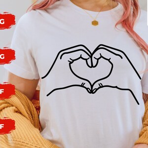 Heart Hands Svg Love Hands Svg Heart Sign Svg Digital - Etsy