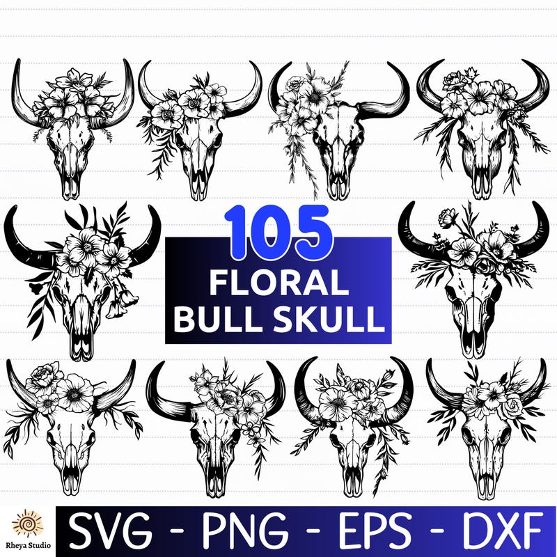 Skull and Flower Prints - Etsy