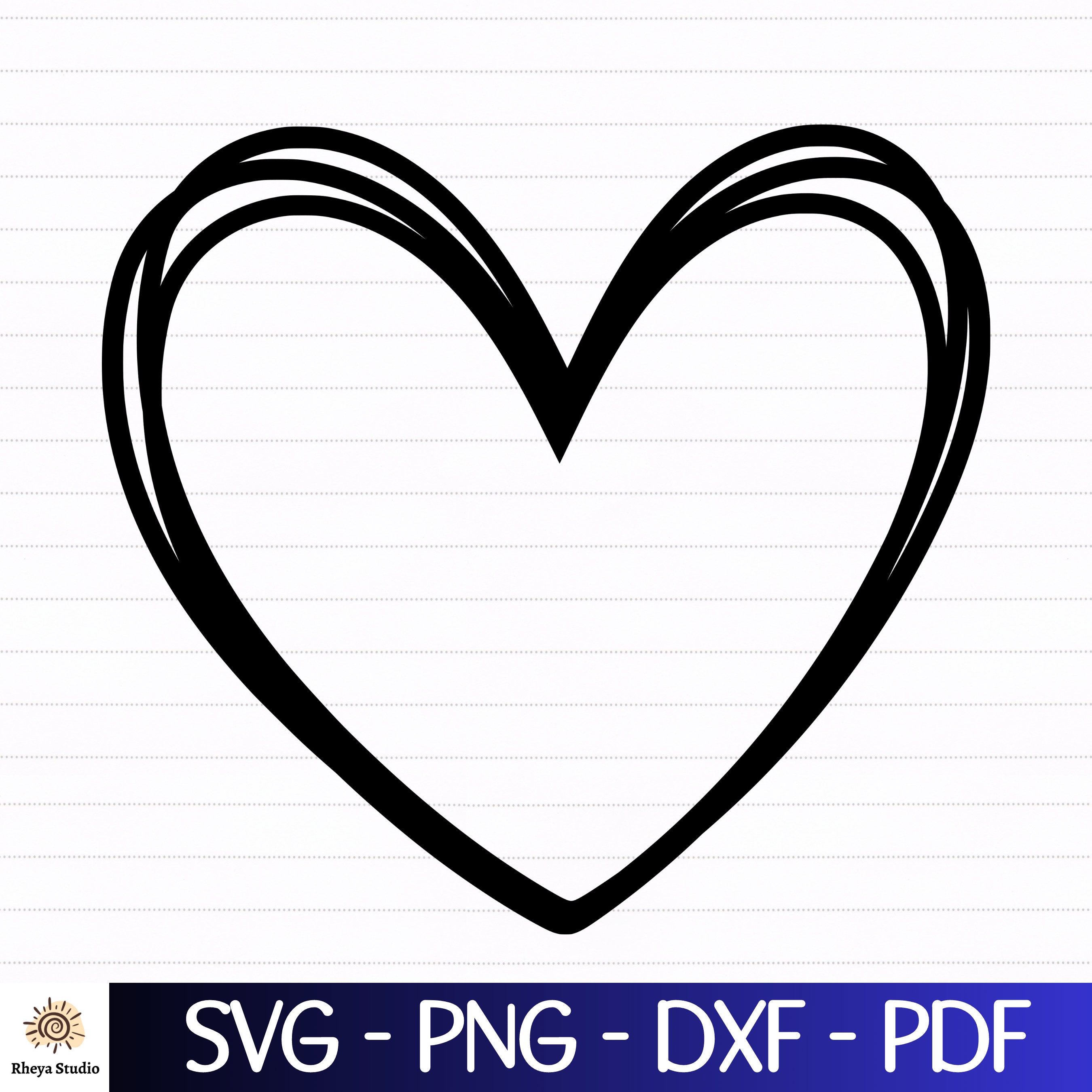 Heart Outline Clipart Black And White