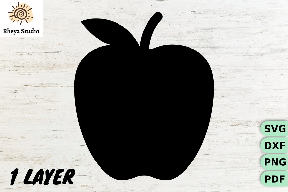 Apple Shape Svg Apple Silhouette Svg Fruit Svg Digital - Etsy
