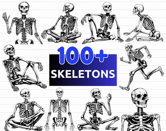 Skeleton Bundle Svg \ Skeleton Cut Files \ Skull Bundle Svg \ Skeleton ...