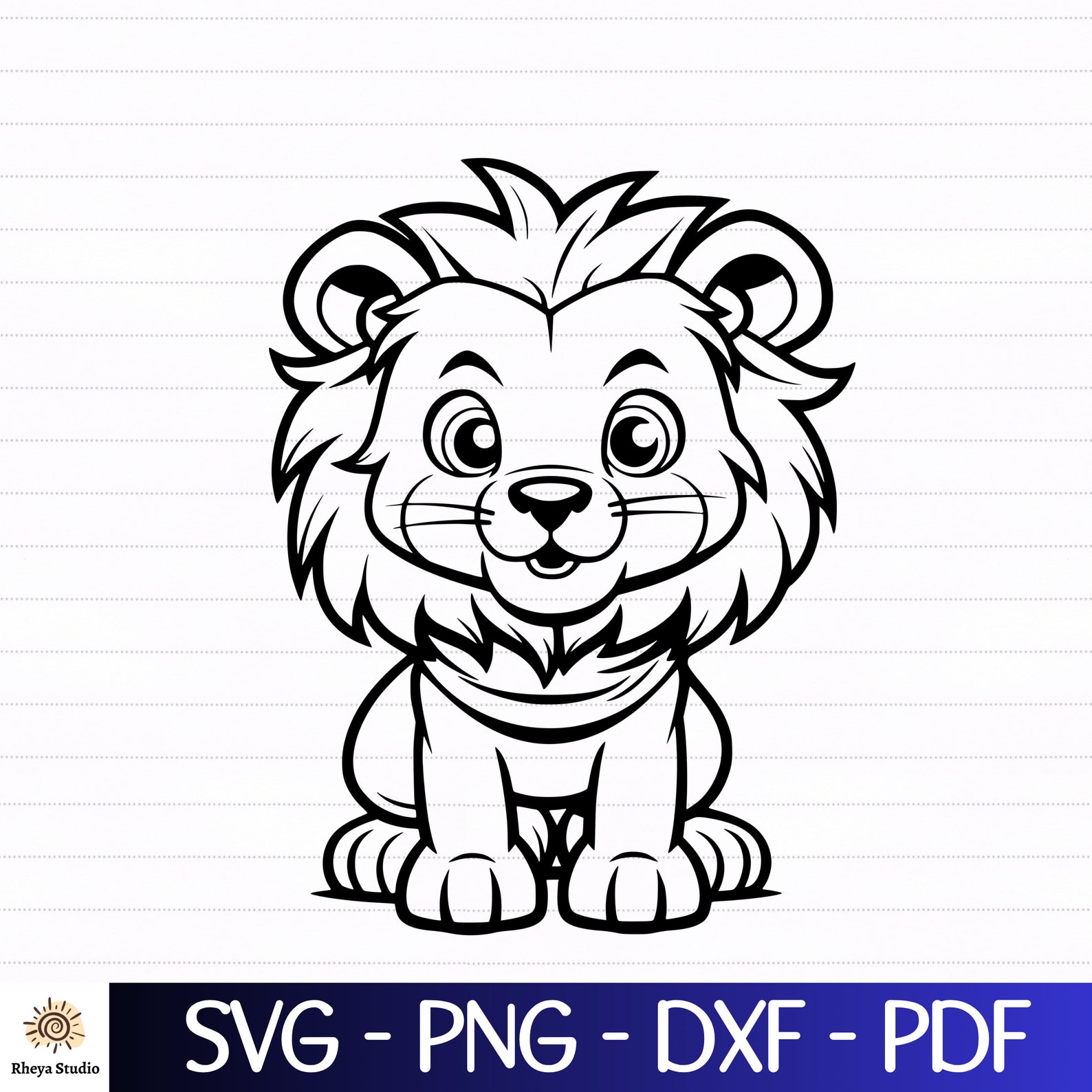 Cute Baby Lion Svg, Cute Lion Cub Svg, Lion Svg Digital Download Svg ...