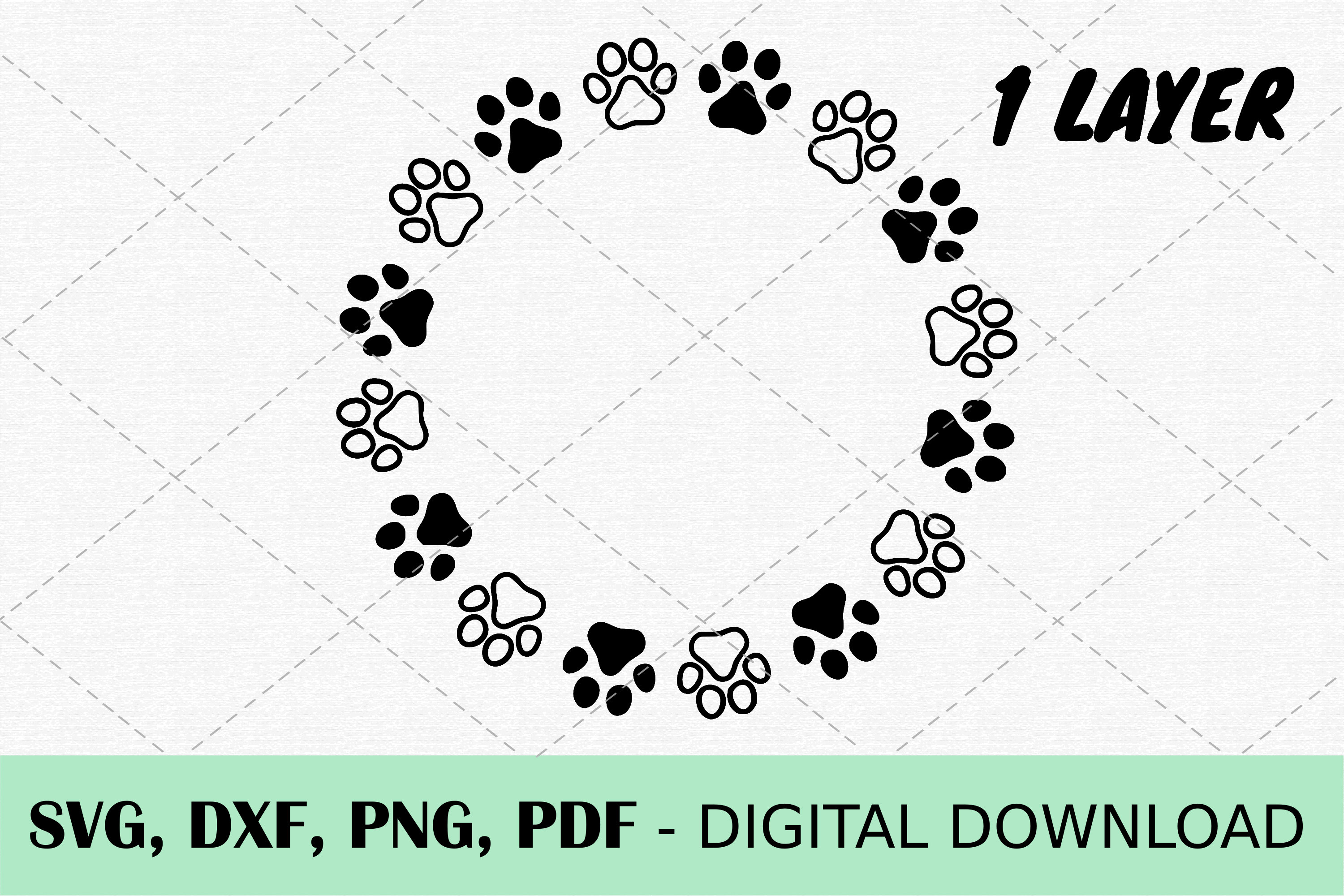 Dog Paw Frame Svg Frame With Paws Svg Digital Download Svg - Etsy Canada