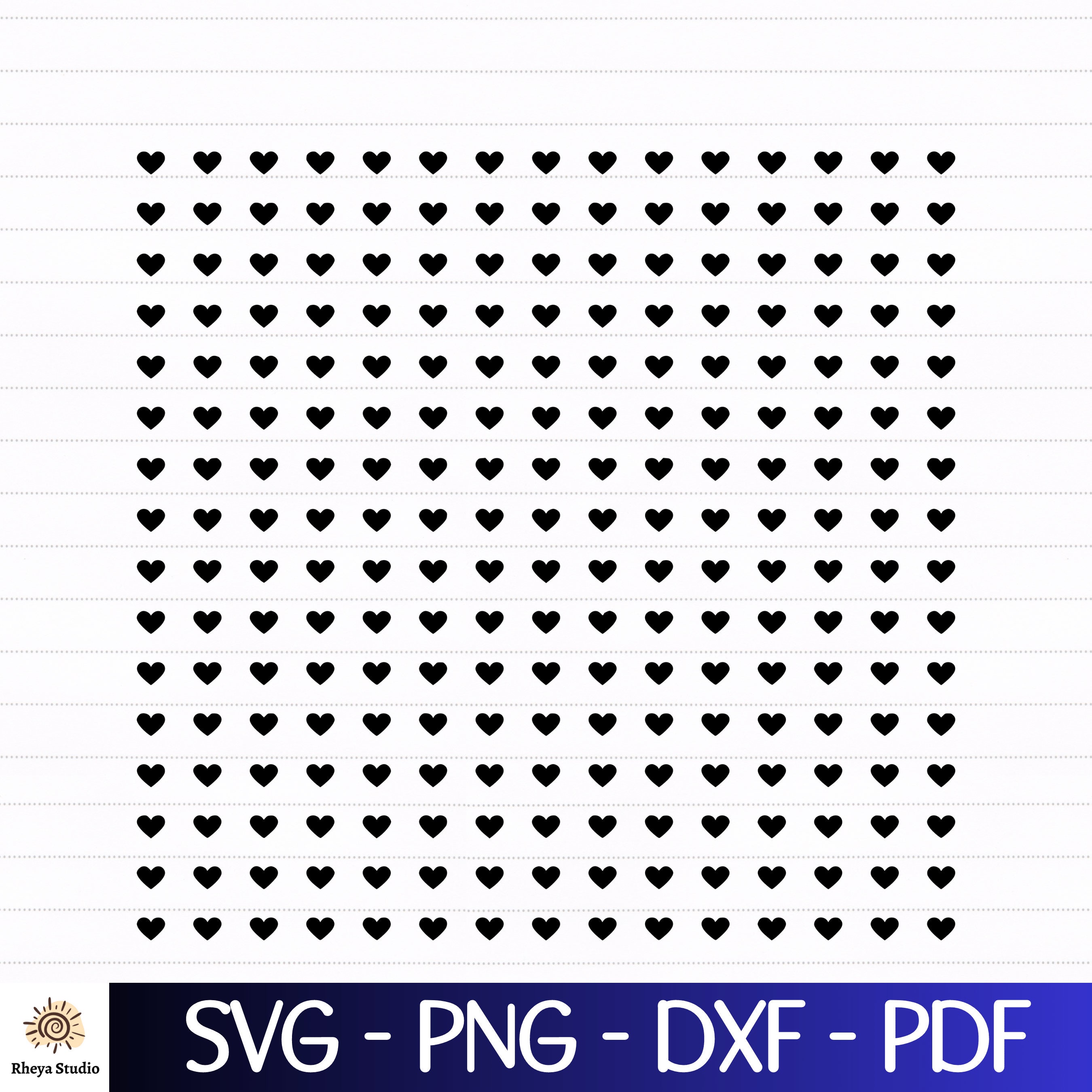 Hearts Pattern Svg Hearts Svg Digital Download Svg Dxf - Etsy