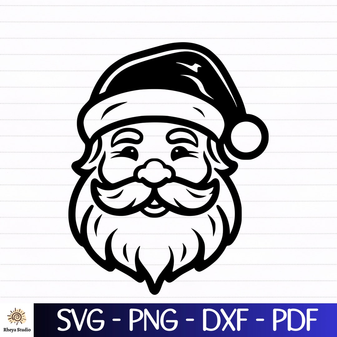 Santa Svg, Santa Claus Svg Digital Download Svg, Dxf, Png, Pdf - Etsy ...