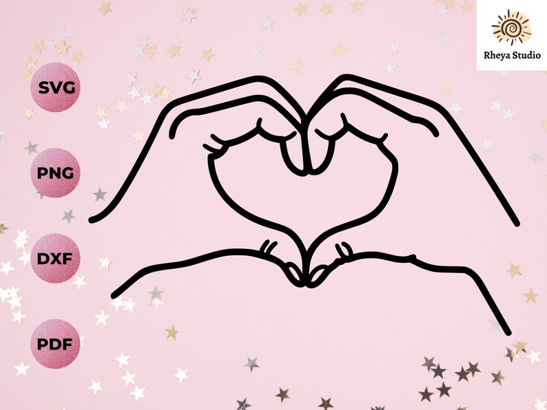 Heart Hands Svg Love Hands Svg Heart Sign Svg Digital - Etsy