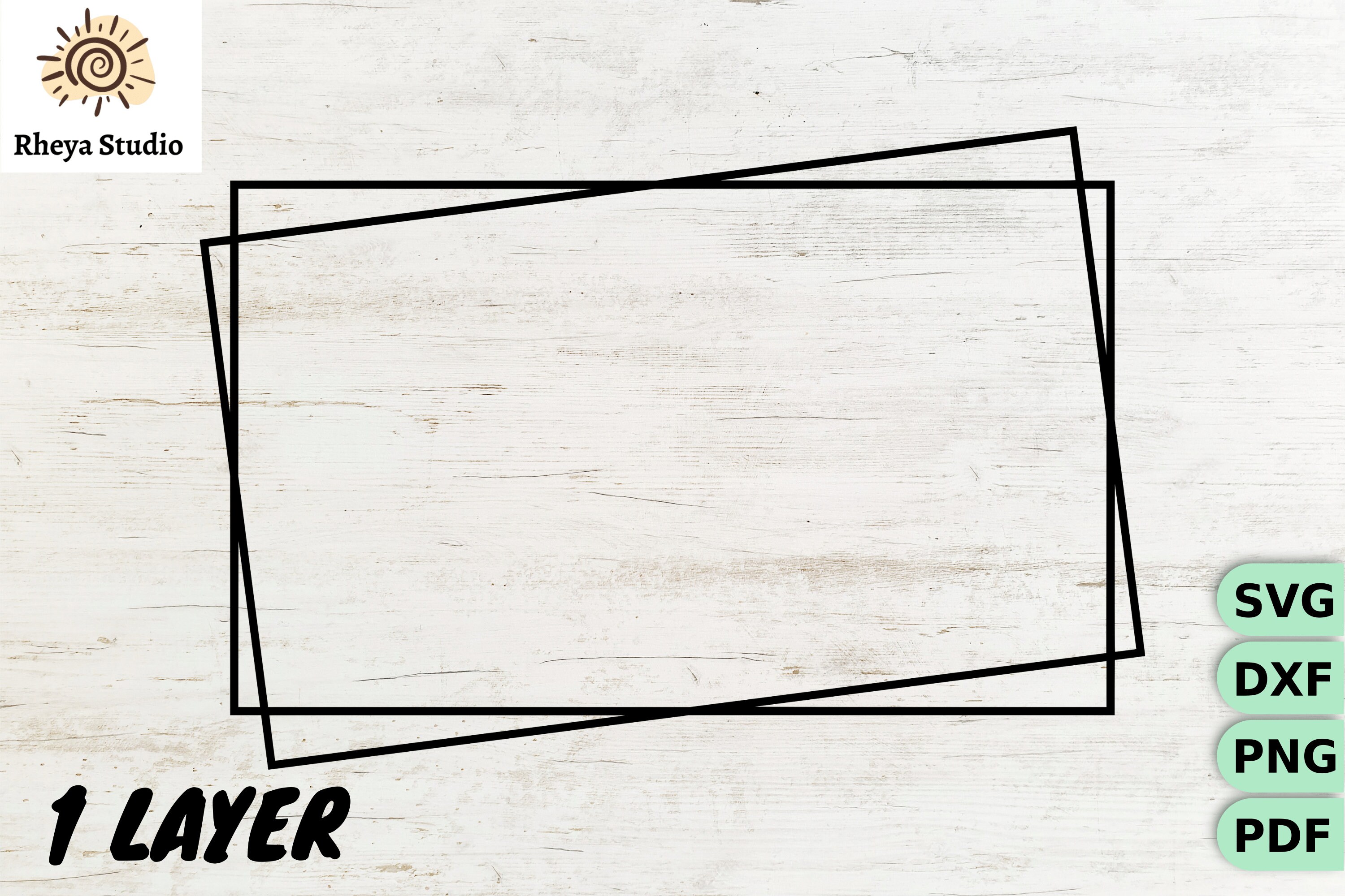 Double Rectangle Frame Svg Digital Download Svg Dxf Png - Etsy