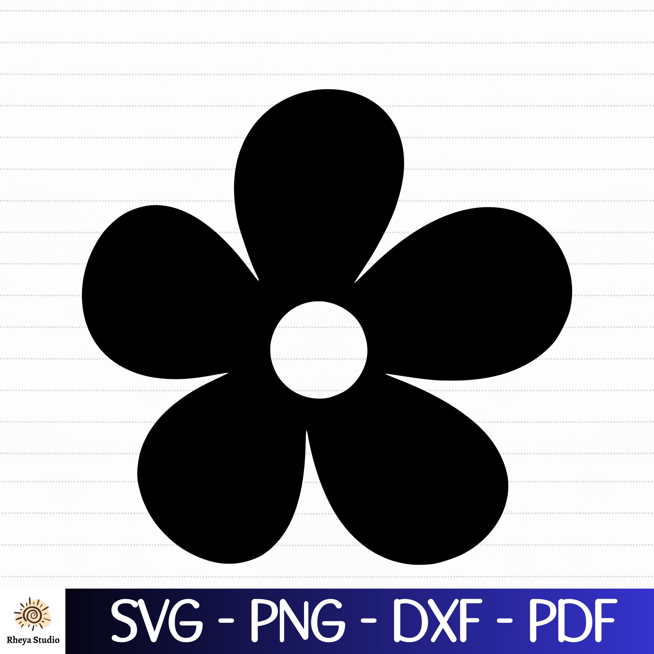 Hippie Flower Svg, Hippie Daisy Svg - Digital Download Svg, Dxf, Png ...