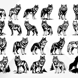 110 Wolf SVG Bundle, Wolf Clipart, Wolf Vector, Wolf PNG - Digital ...