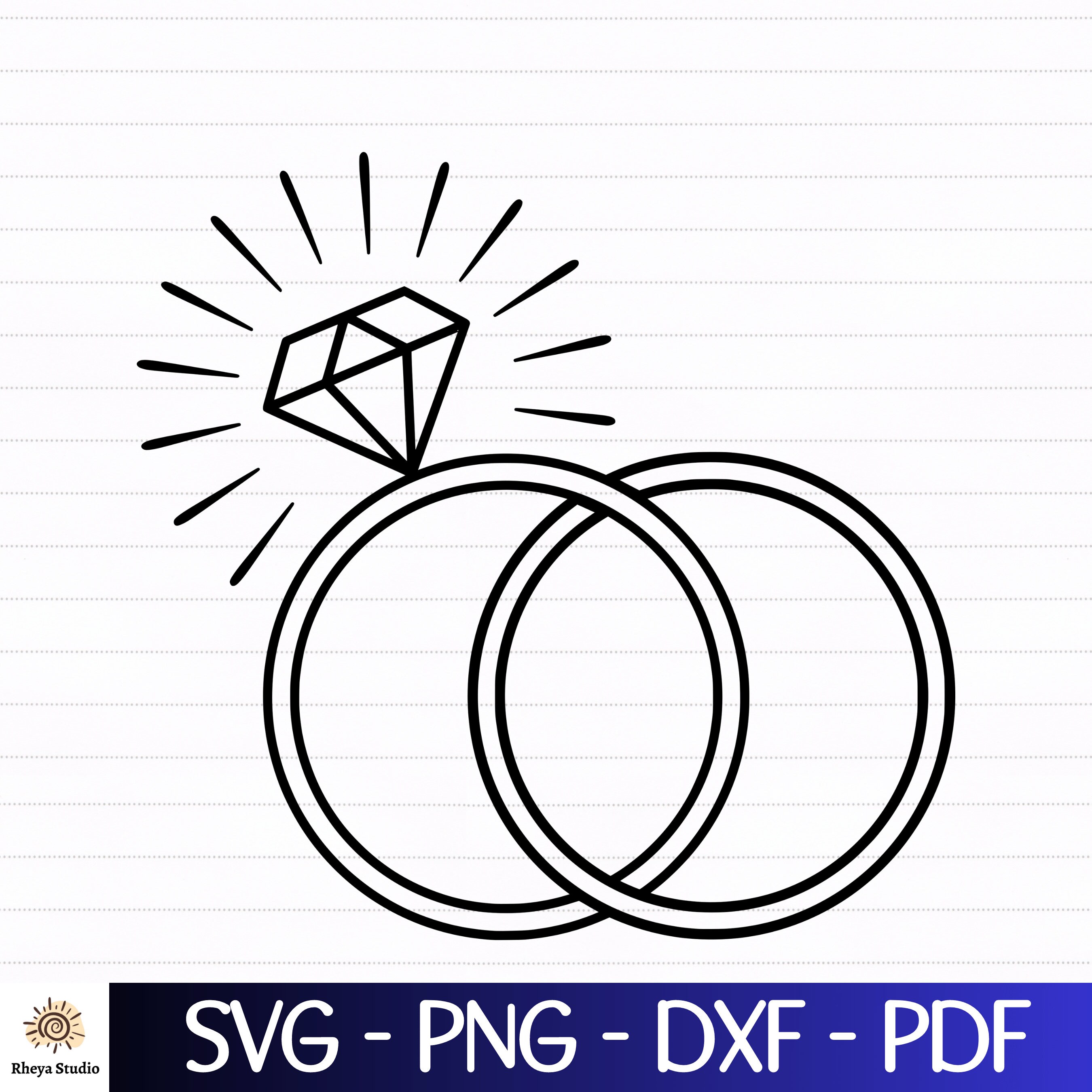 Diamond Ring Svg Wedding Rings Svg Wedding Band Svg - Etsy Hong Kong