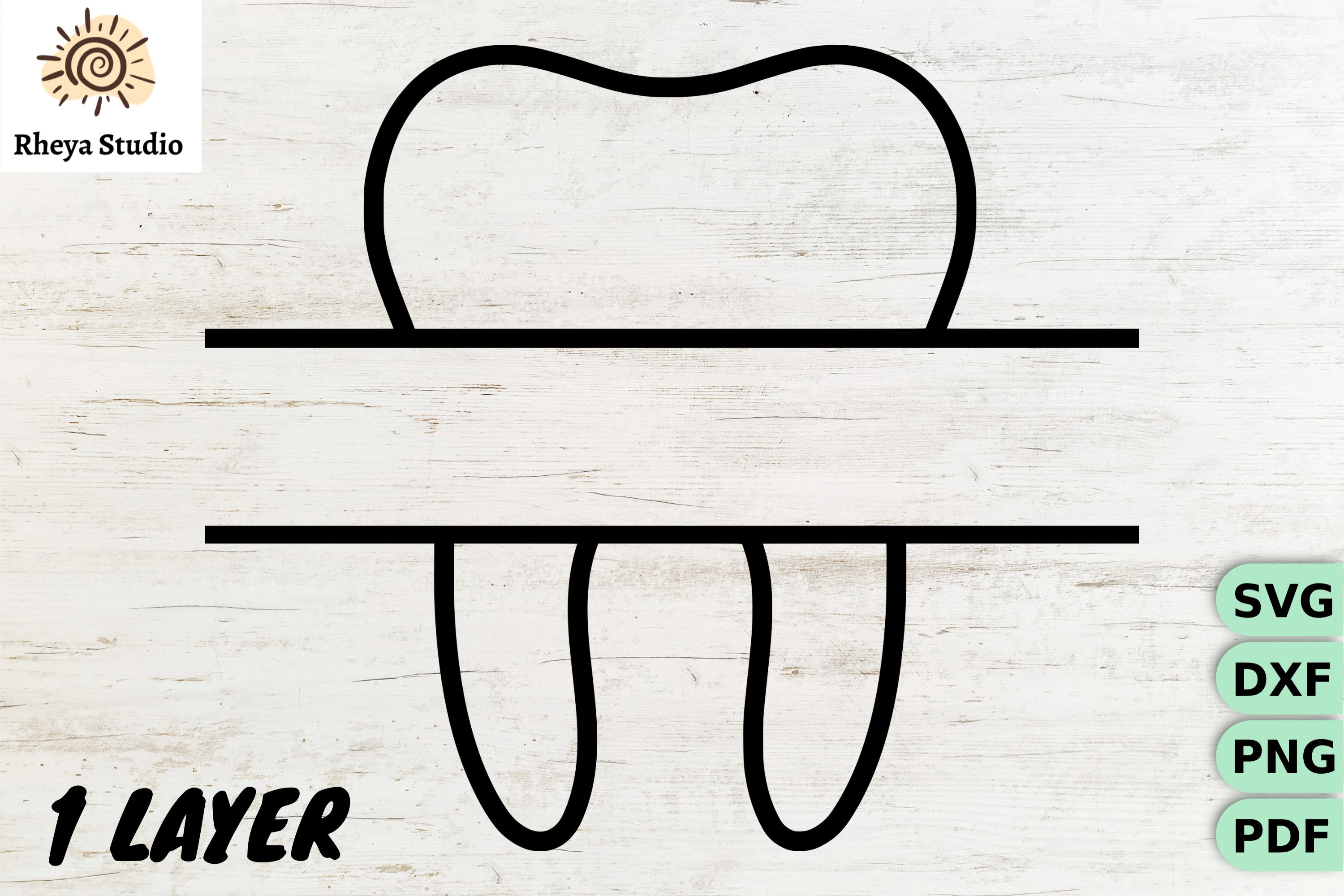 Tooth Svg Split Tooth Monogram Svg Tooth Bundle Svg - Etsy