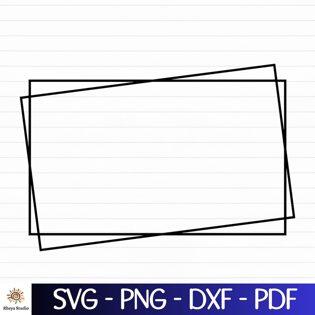 Double Rectangle Frame Svg Digital Download Svg, Dxf, Png, Pdf, Svg ...