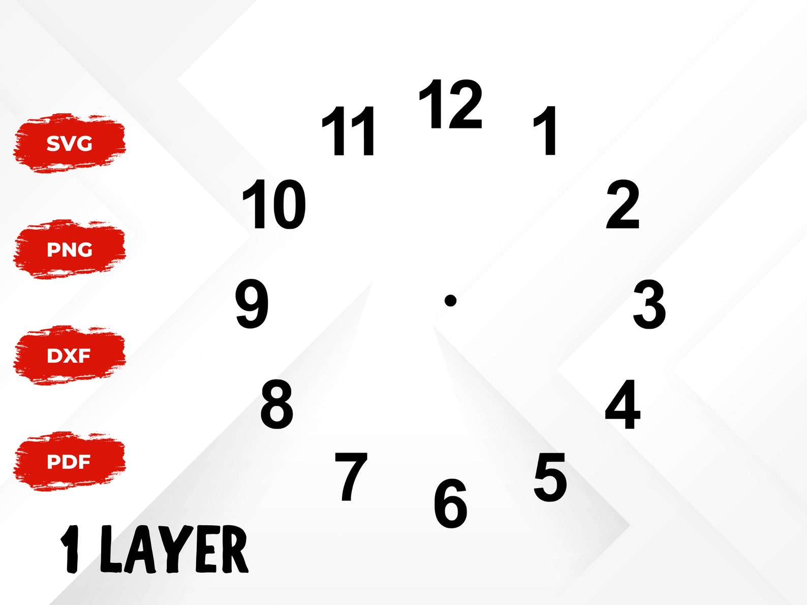 Simple Clock Face Svg, Clock Dial Svg Digital Download Svg, Dxf, Png ...