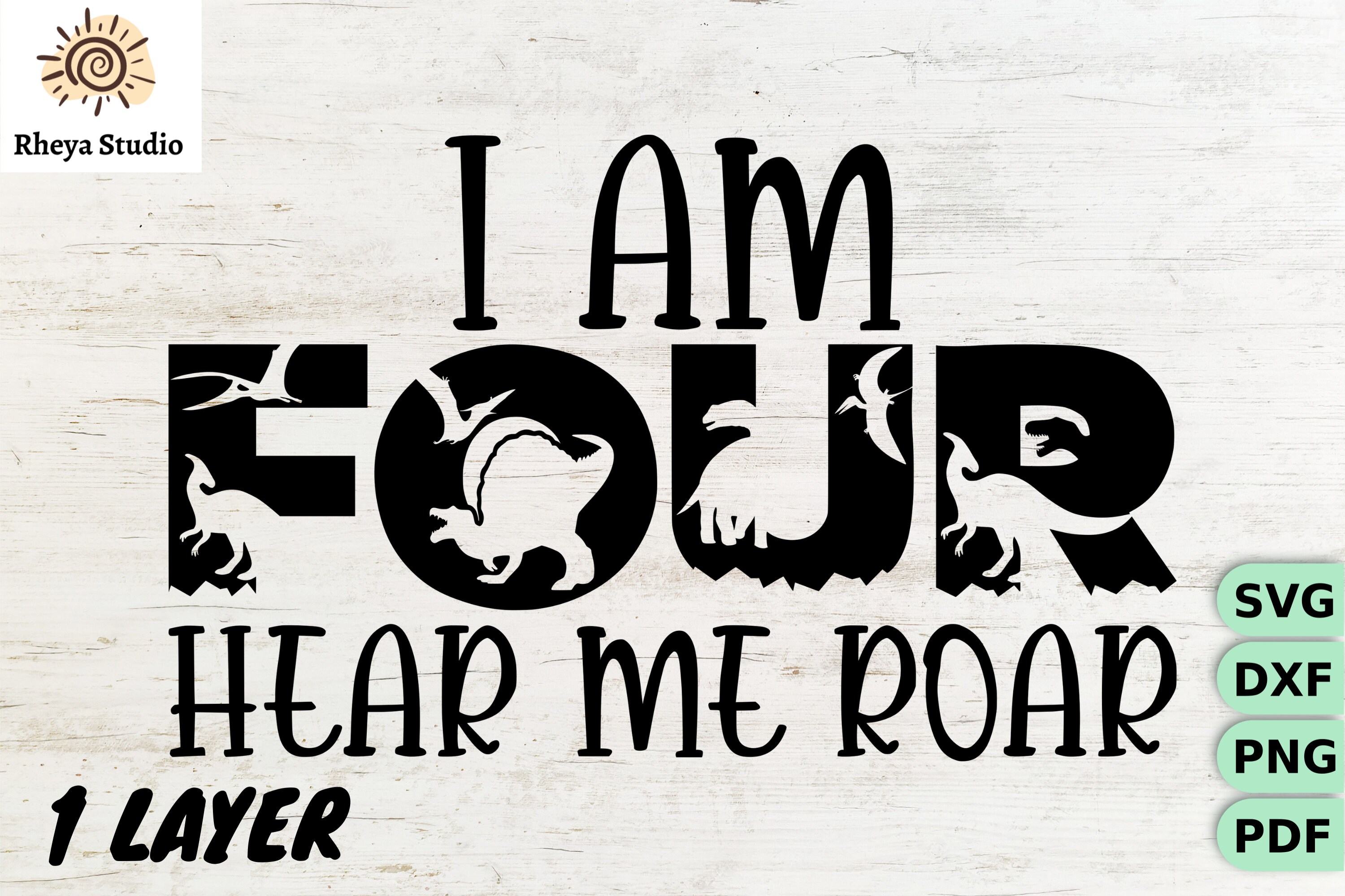 I Am Four Hear Me Roar Svg 4th Birthday Svg Birthday Boy - Etsy