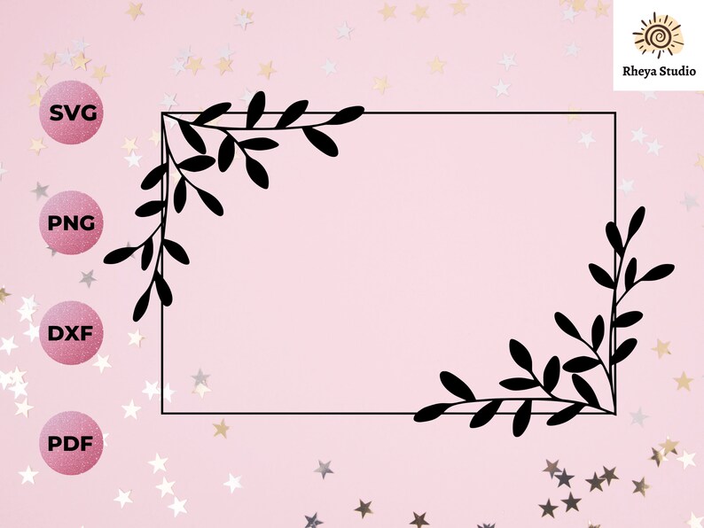 Leaves Frame Svg Floral Frame Svg Rectangle Frame Svg - Etsy