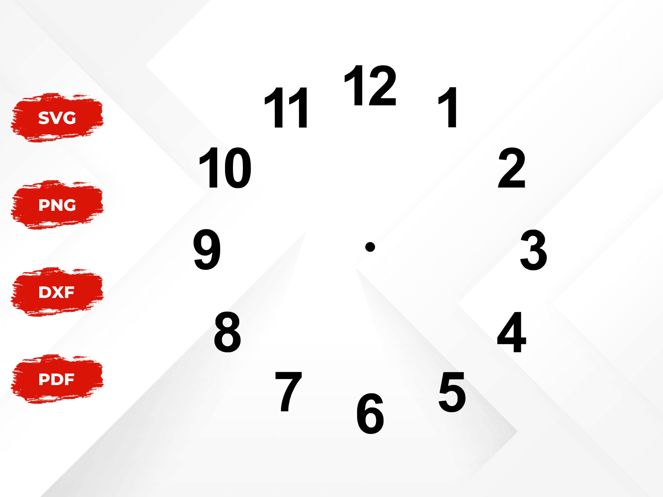 Simple Clock Face Svg, Clock Dial Svg Digital Download Svg, Dxf, Png ...