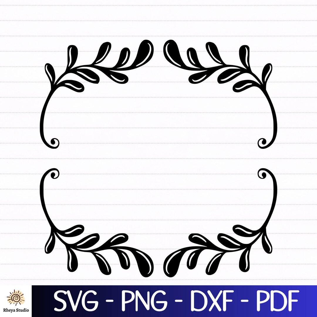 Leaves Frame Svg Floral Frame Svg Rectangle Frame Svg - Etsy Canada