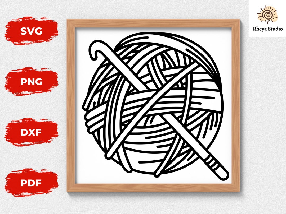 Yarn Ball Svg Crochet Svg Knitting Svg Digital Download - Etsy