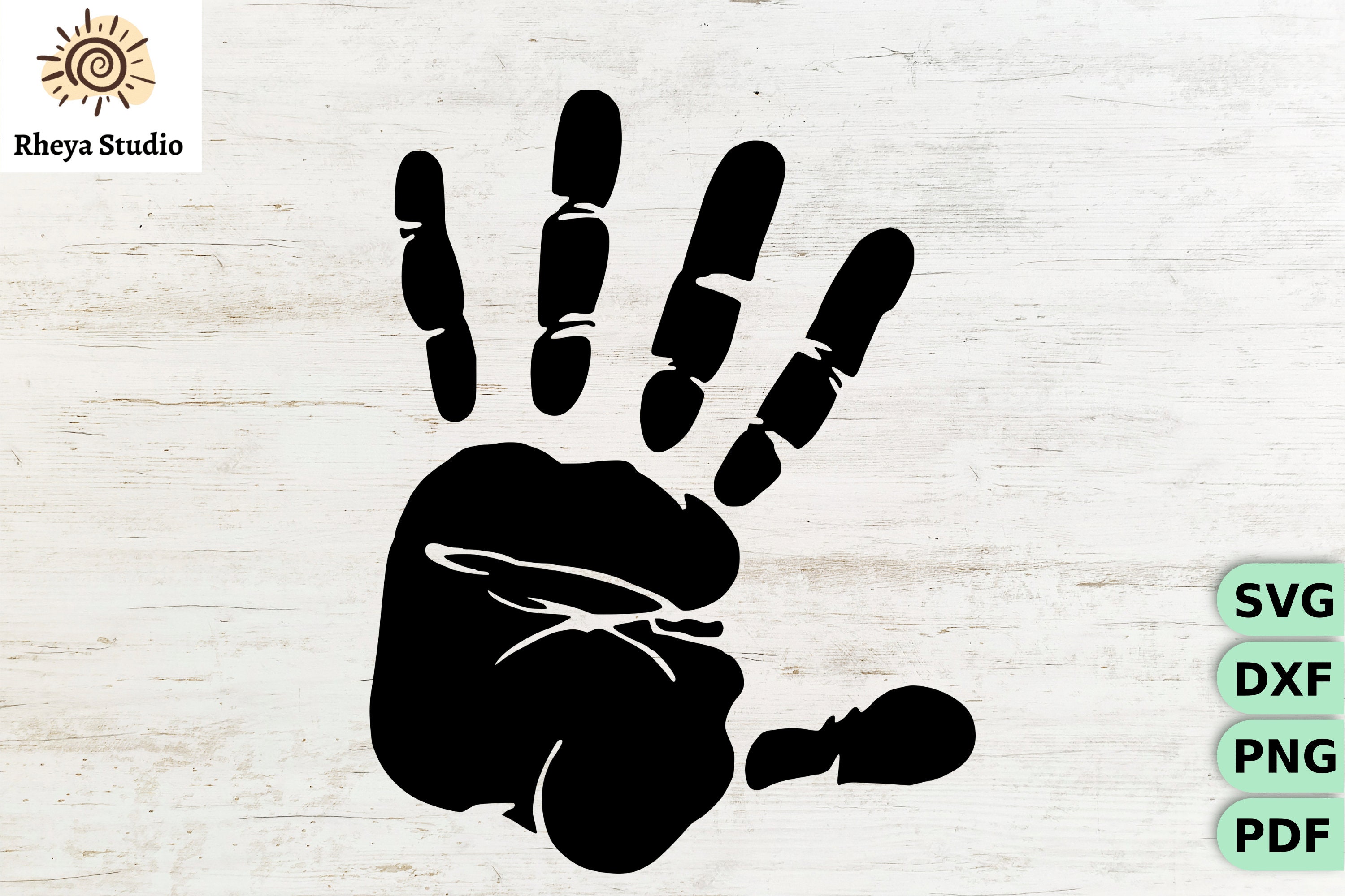 Handprint Svg Hand Print Svg Digital Download Svg Dxf - Etsy