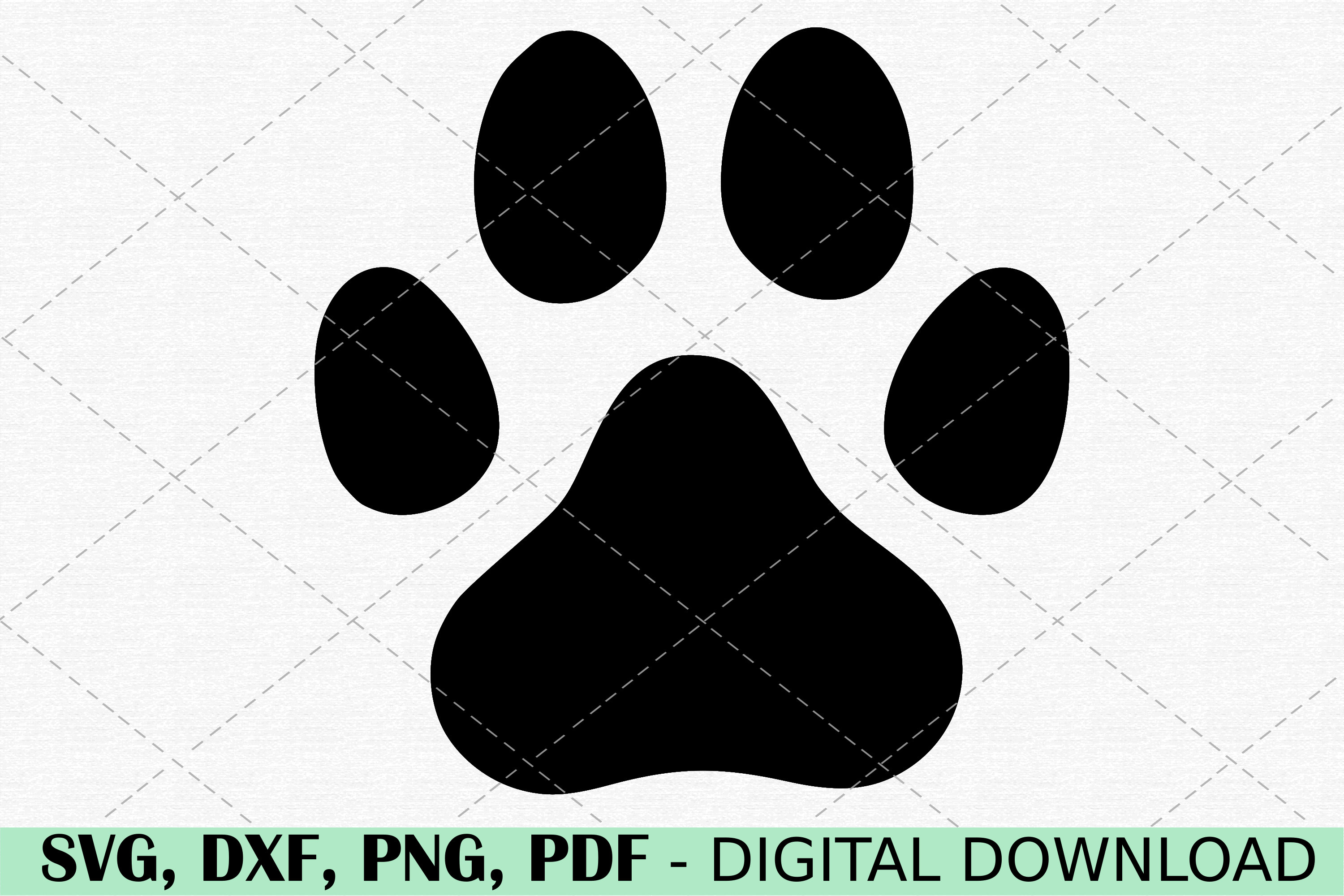 Paw Print Outline Svg Digital Download Svg Dxf Png Pdf - Etsy Canada
