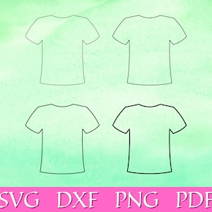 T-shirt Outline Svg, Shirt Svg - Digital Download Svg, Dxf, Png, Pdf ...