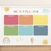 Colorful Kids Weekly Planner, Rainbow Daily Calendar, Cute Homeschool ...